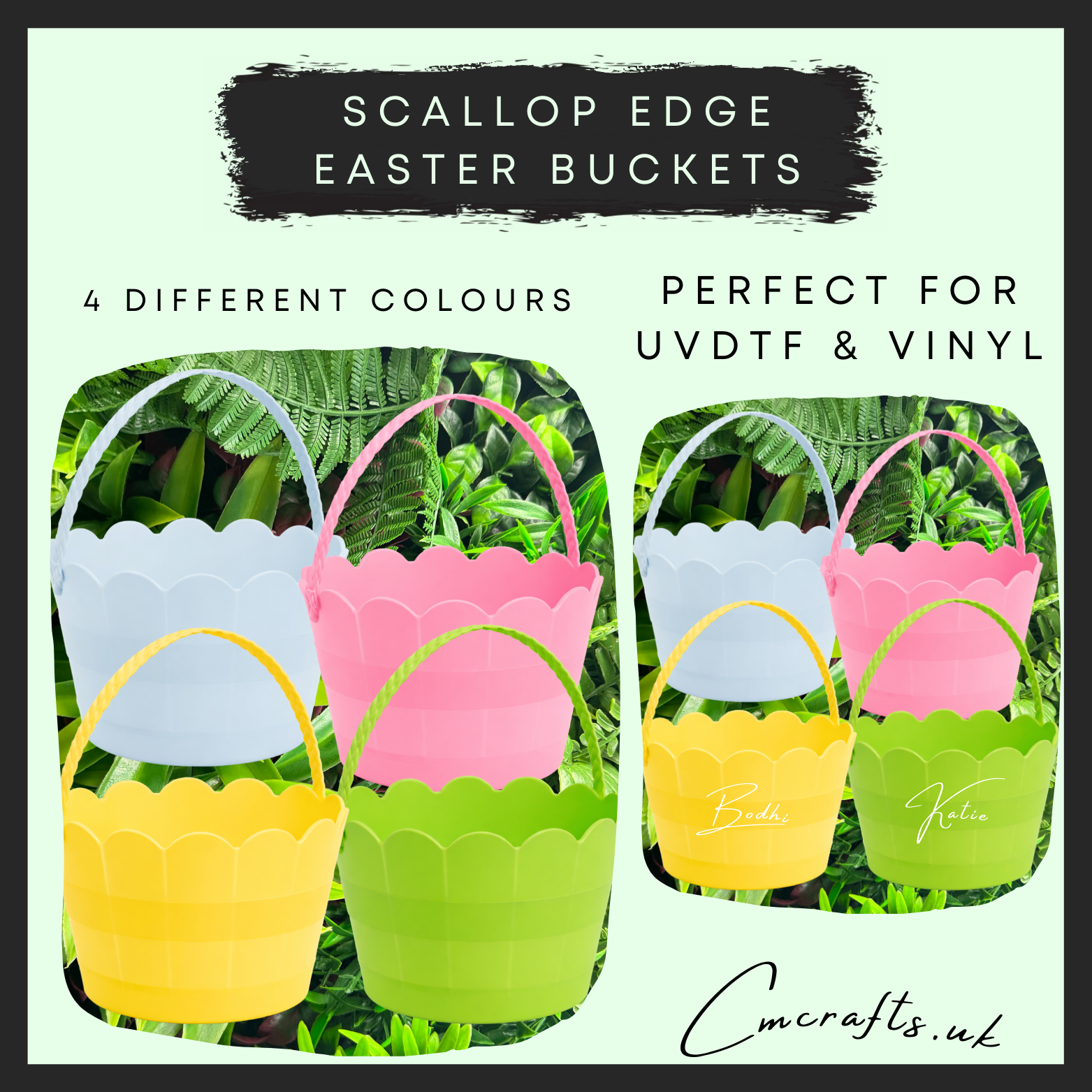 Scallop edge Easter buckets – cmcraftsuk