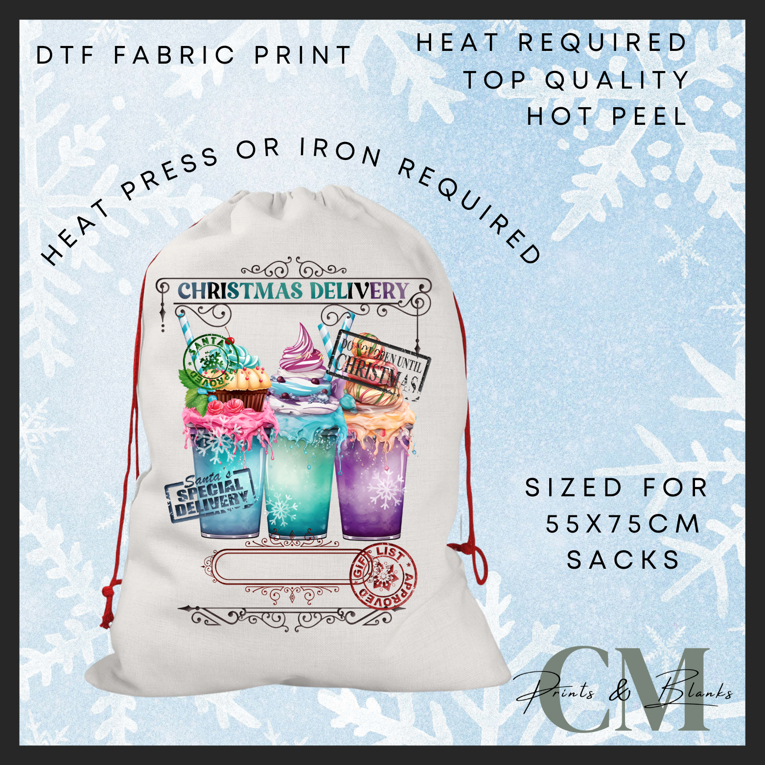 Milkshakes DTF Santa sack transfer – cmcraftsuk
